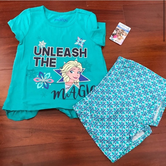 Disney | Matching Sets | Disney Frozen Elsa Cute Shorts Set | Poshmark